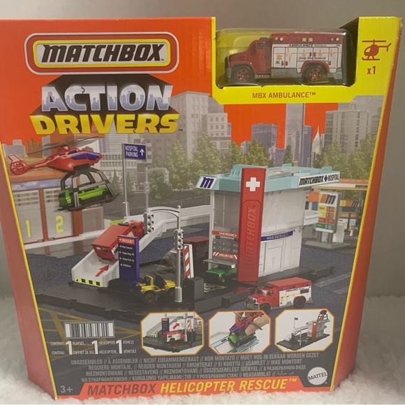 Mattel | Toys | Mattel Matchbox Action Drivers Helicopter Rescue ...